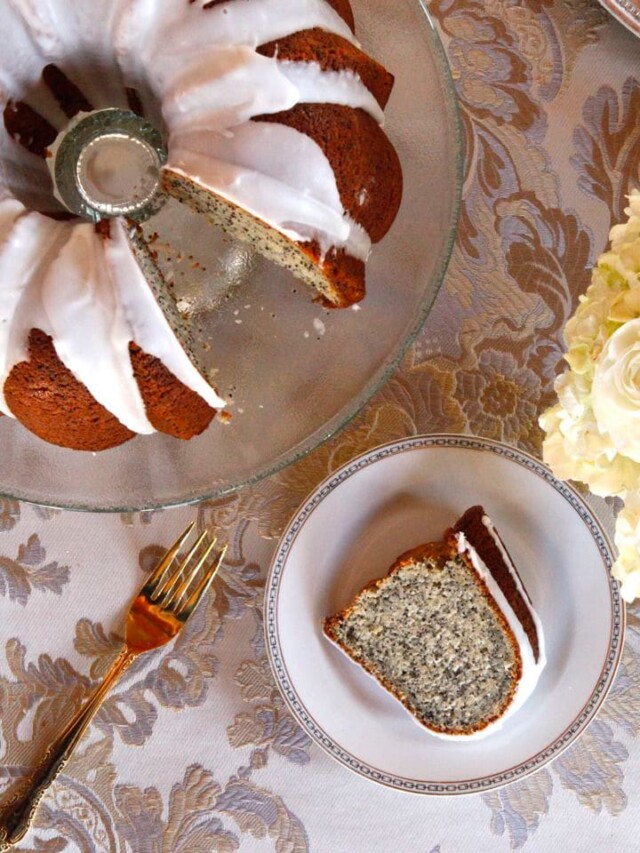 Lemon Poppy Seed Cake with Glaze | Tori Avey