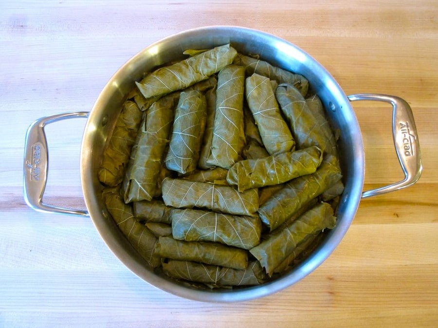 Stuffed Grape Leaves Recipe - Vegetarian Delights | Tori Avey