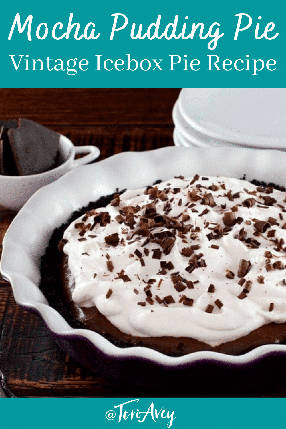 Coffee Mocha Pudding Icebox Pie - Vintage Dessert Recipe