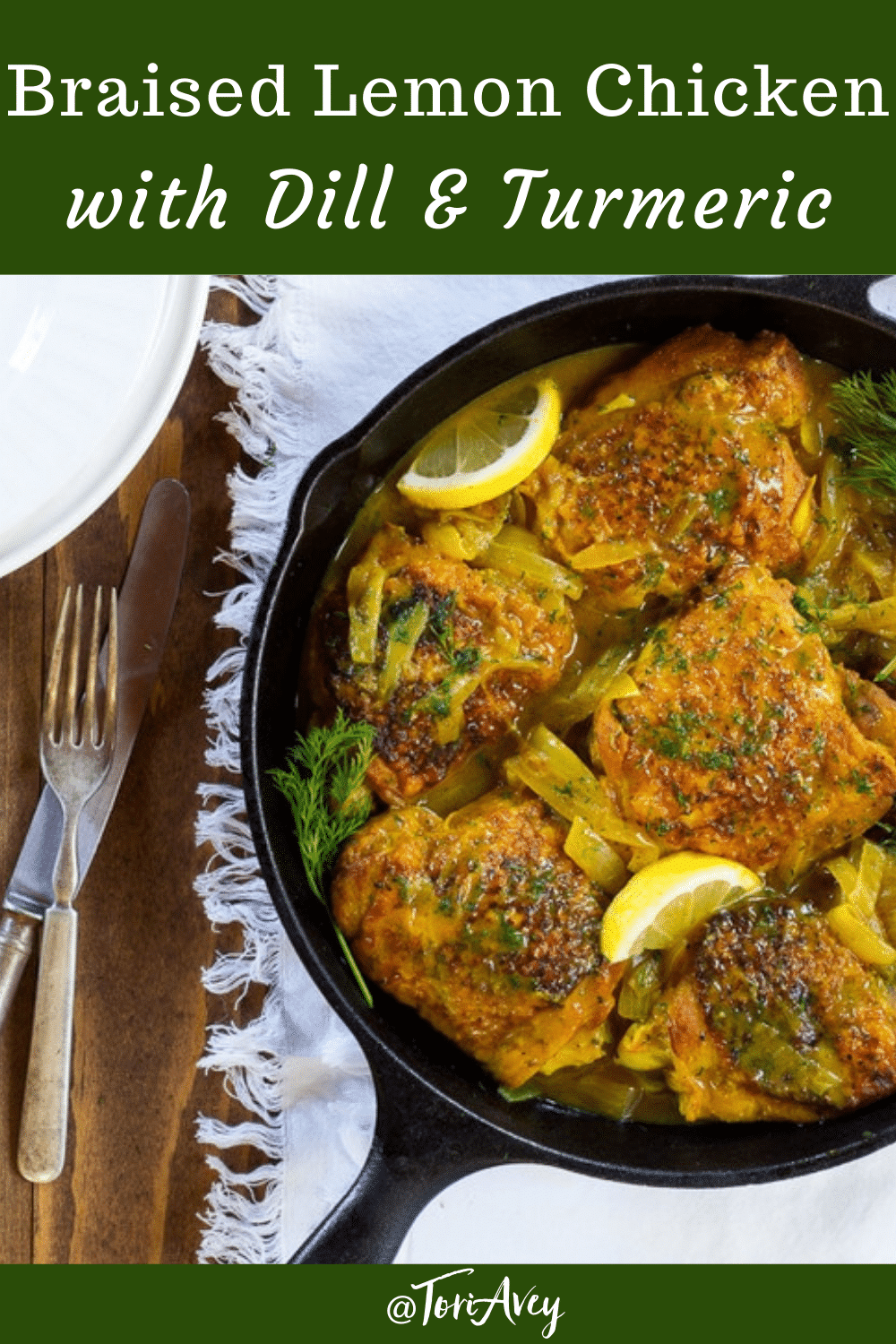 Braised Lemon Chicken with Dill and Turmeric Recipe